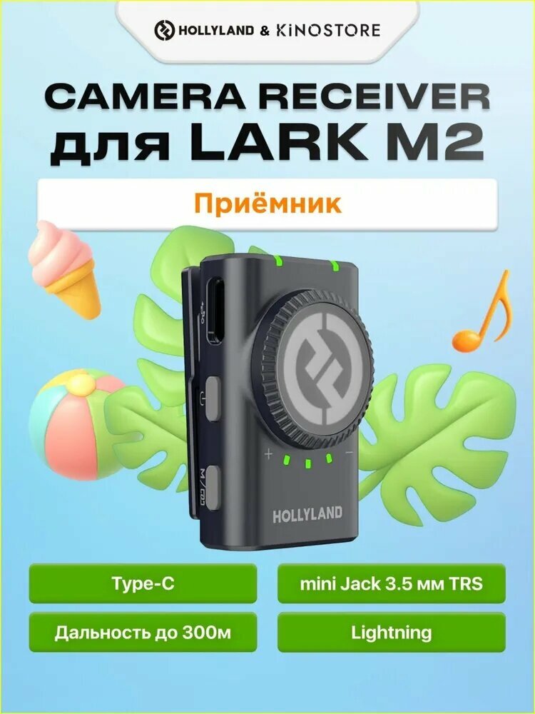 Hollyland Микрофон универсальный, белый, черный матовый