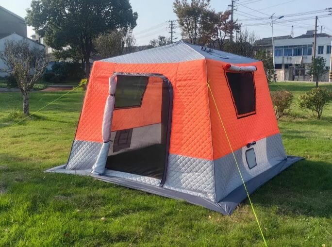 4-местная зимняя палатка 240 240 205 см 3-слойная конструкция / Быстрая сборка / Для рыбалки и мобильной бани