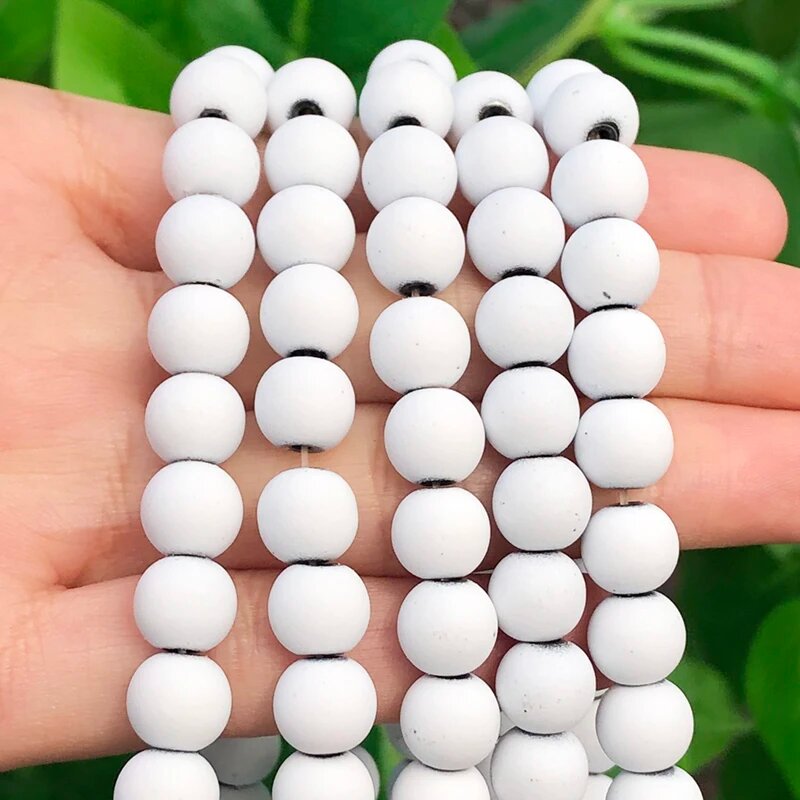 Бусины из натуральных камней TTUIJI 4-10 мм Белый, 4mm 92PCS, rubber hematite