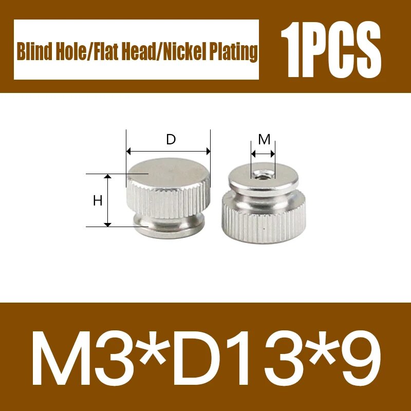 Круглые/плоские гайки М3-М8 из углеродистой стали M3xD13x9