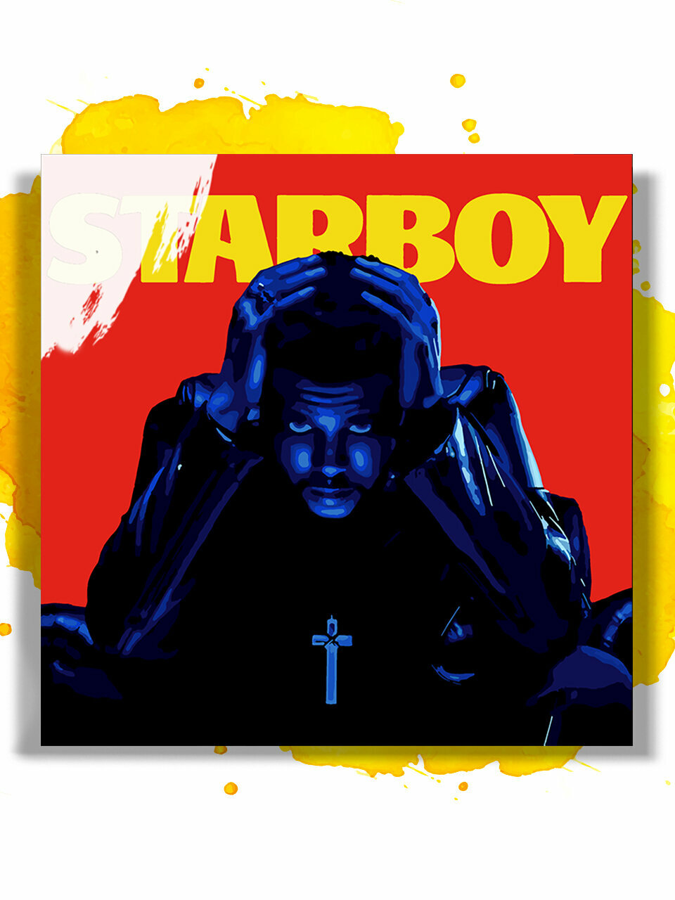 Картина по номерам на холсте The Weeknd - Starboy, 50 х 50 см