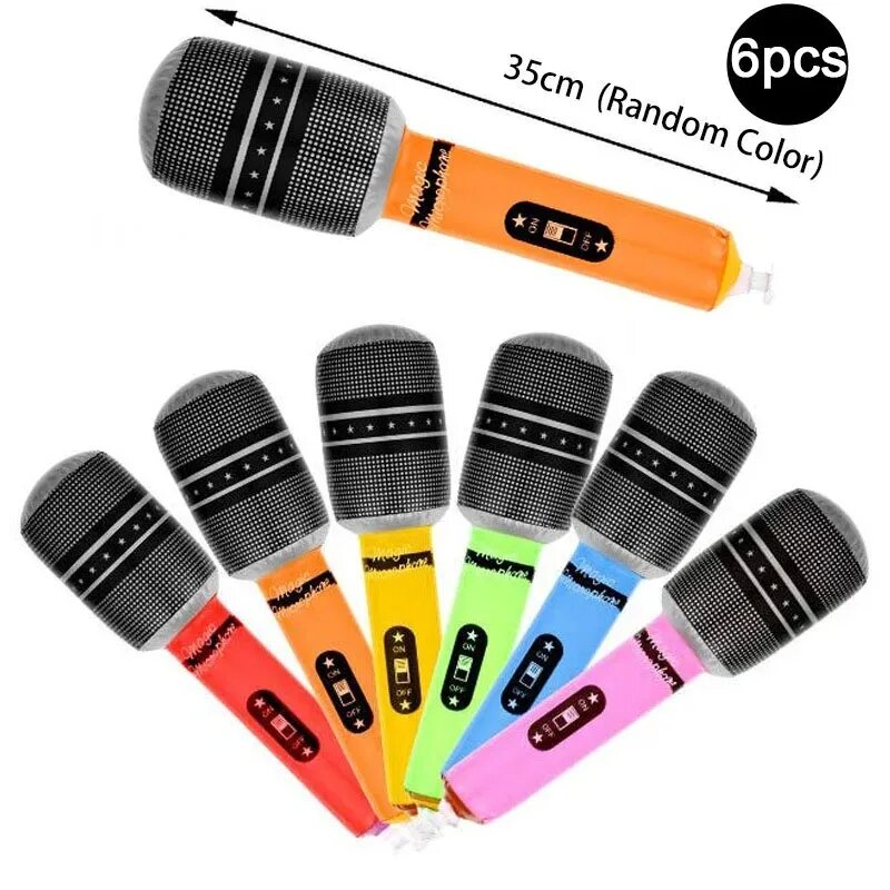 Музыкальные шары для праздника 6pcs microphone