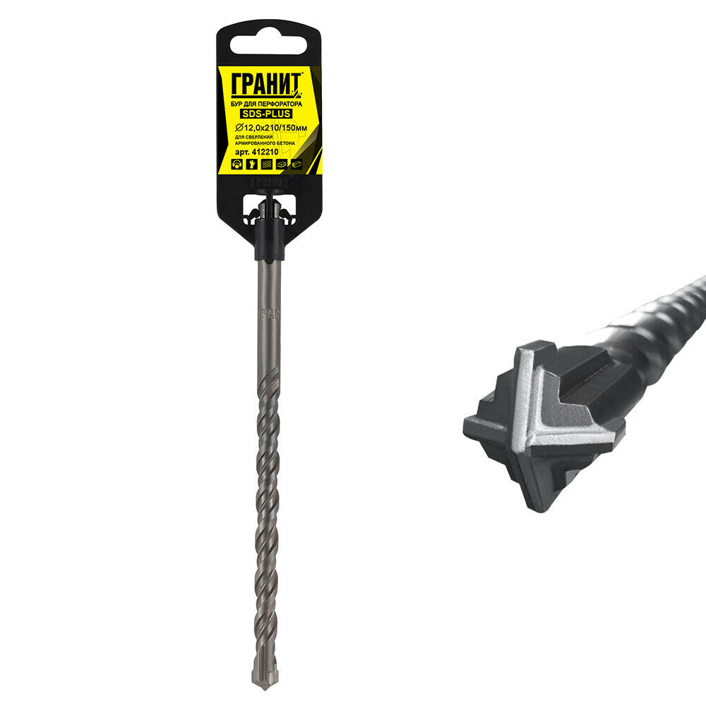 Бур SDS-plus Гранит Quadro-X 12х150х210 мм (412210)