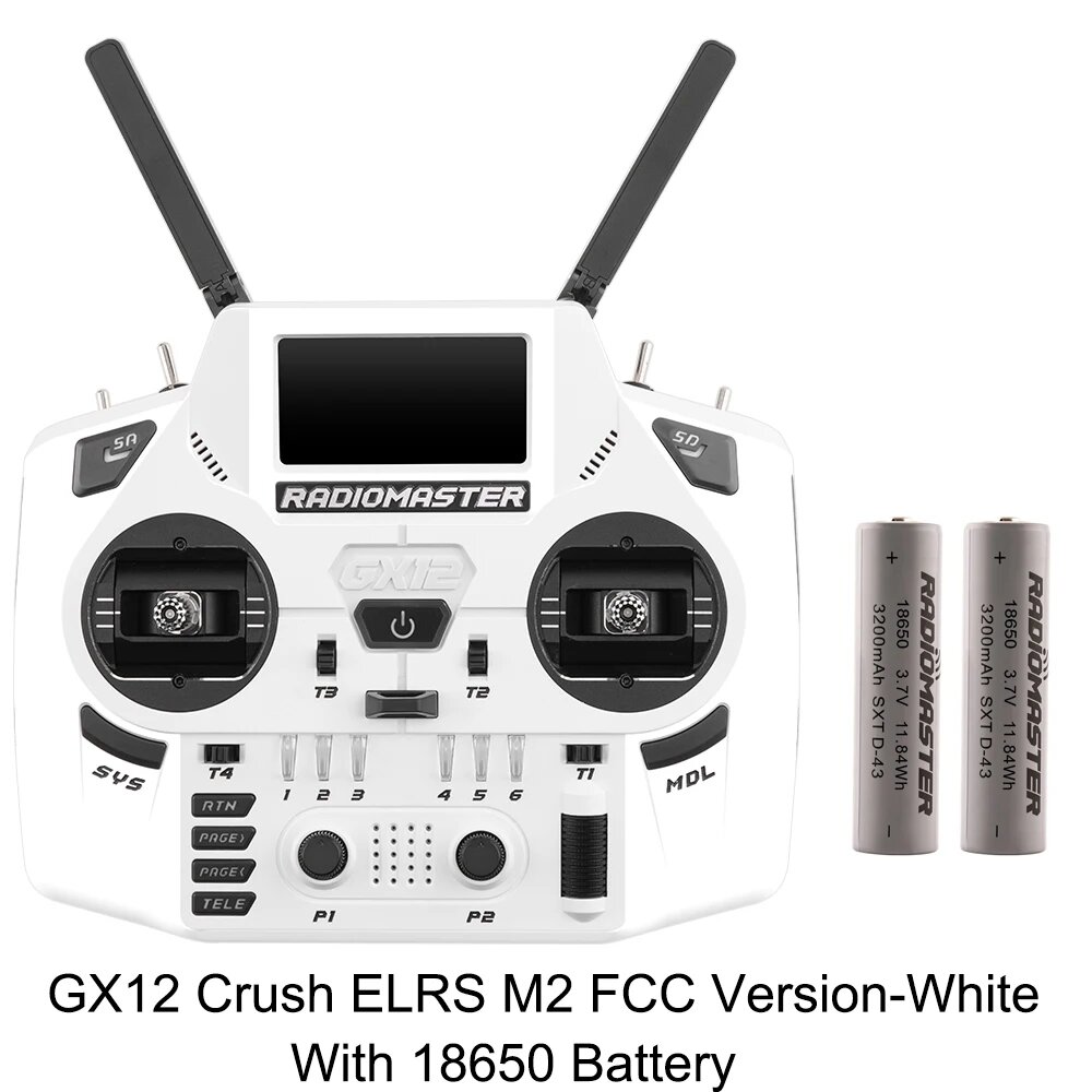 Radiomaster GX12 Crush White FCC M2 18650