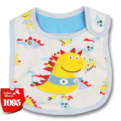 Детский нагрудник Littles&Bloomz с динозаврами, цвет 1095
