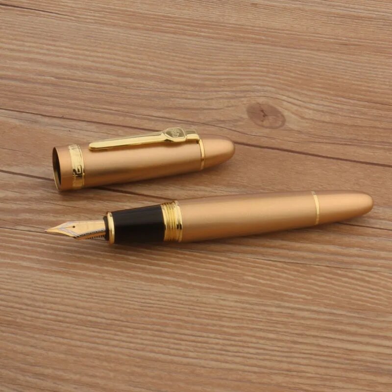 Металлическая перьевая ручка Jinhao 159 золотая golden