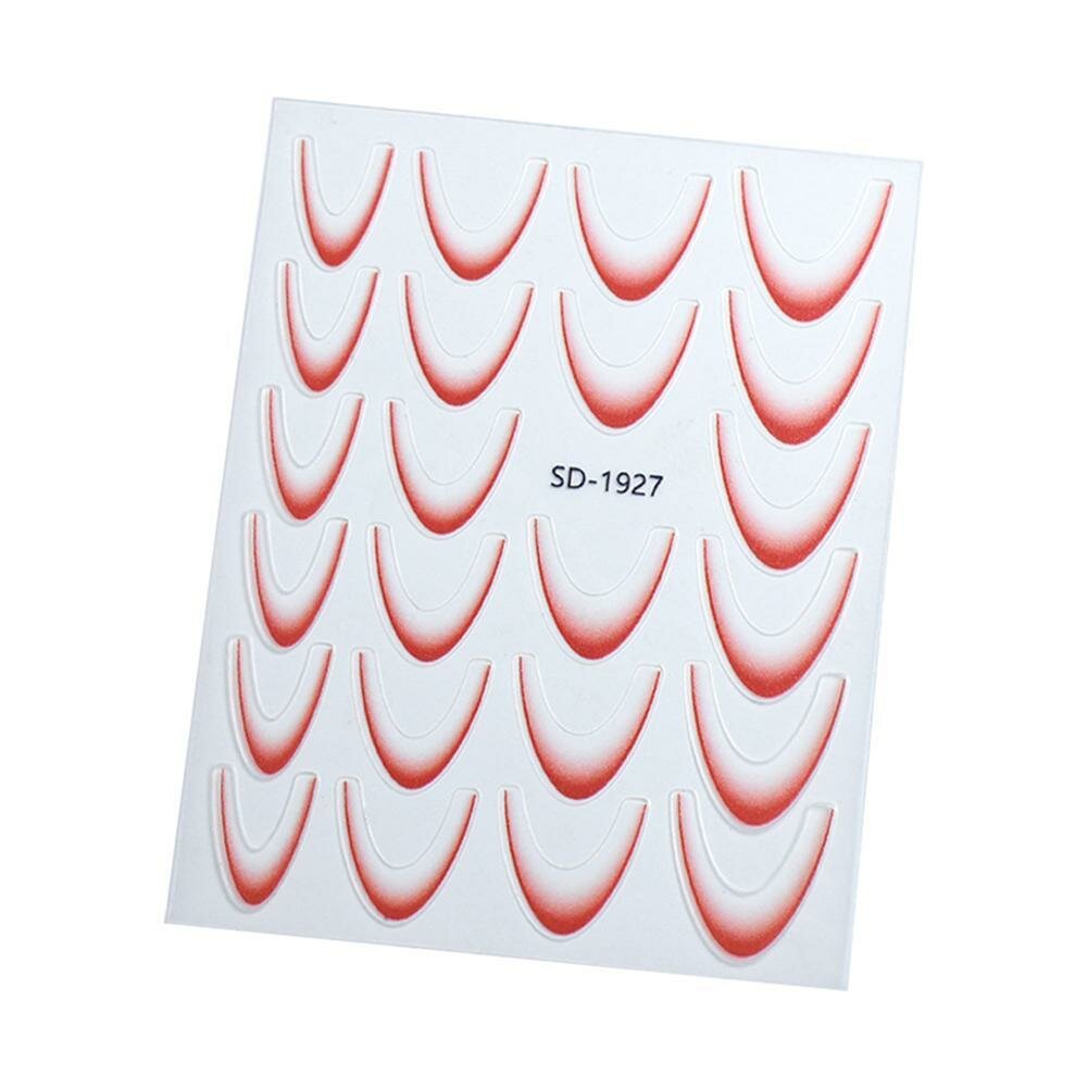 Наклейки для ногтей слайдеры френч градиент с разводами