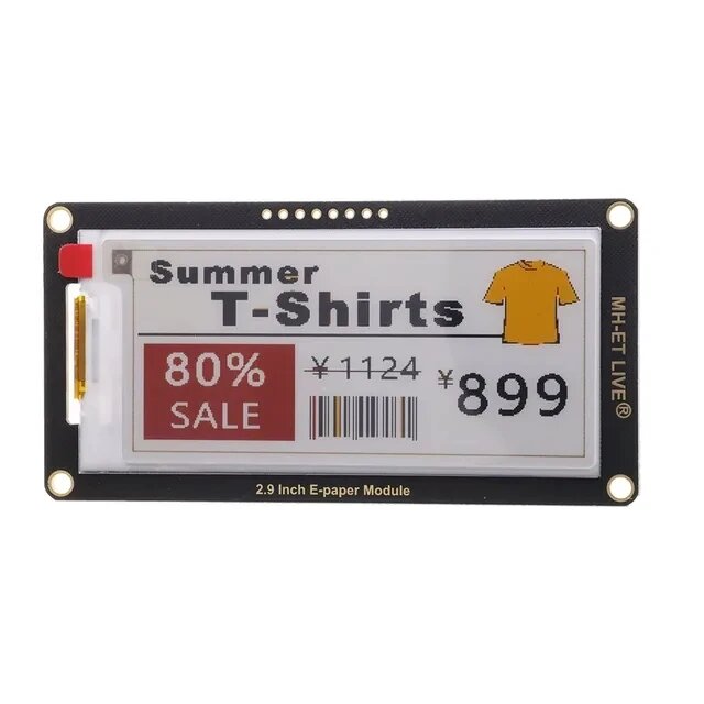 Модуль Epaper 2,9 дюйма E-Ink EInk, экран дисплея SPI, поддержка Arduino UNO STM32 Raspberry PI ESP32