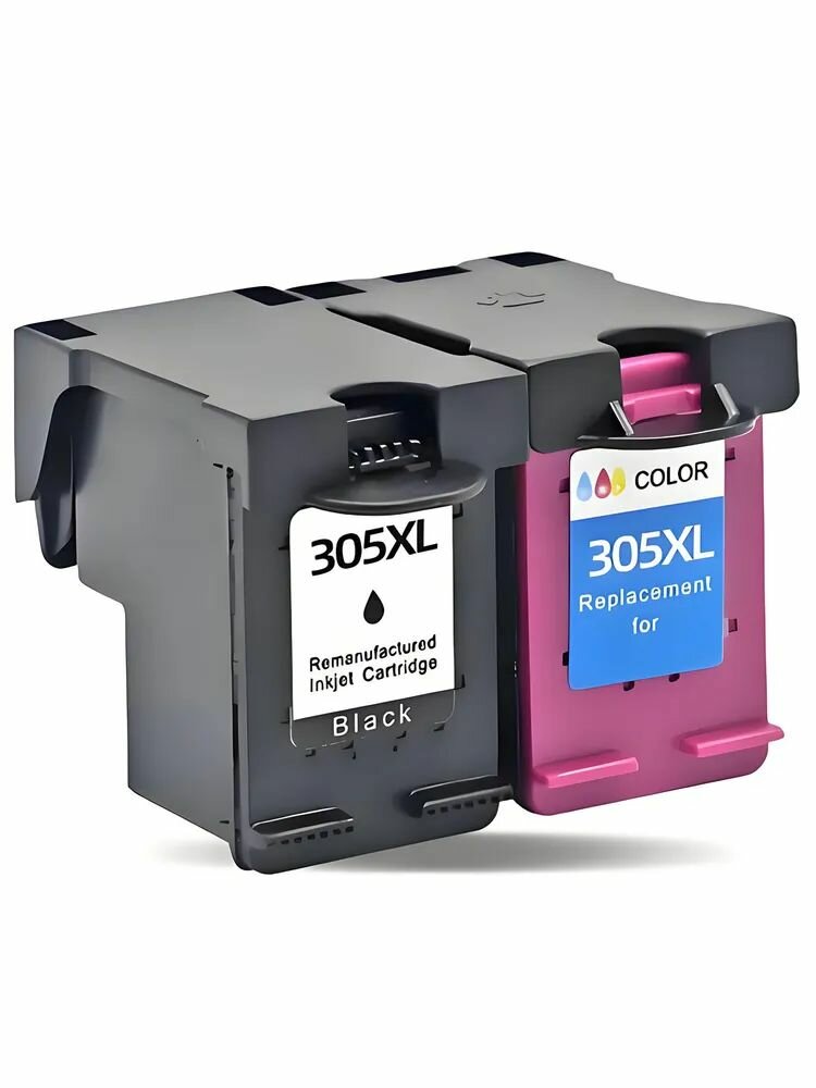Картридж 305XL для HP305 / HP2320 / HP 305 XL для DeskJet 2710 2320 2720 4110 4120 4130 ENVY 6010 6020 6030 6420, совместимый, Набор CMYK LcLmGLg, 2 шт