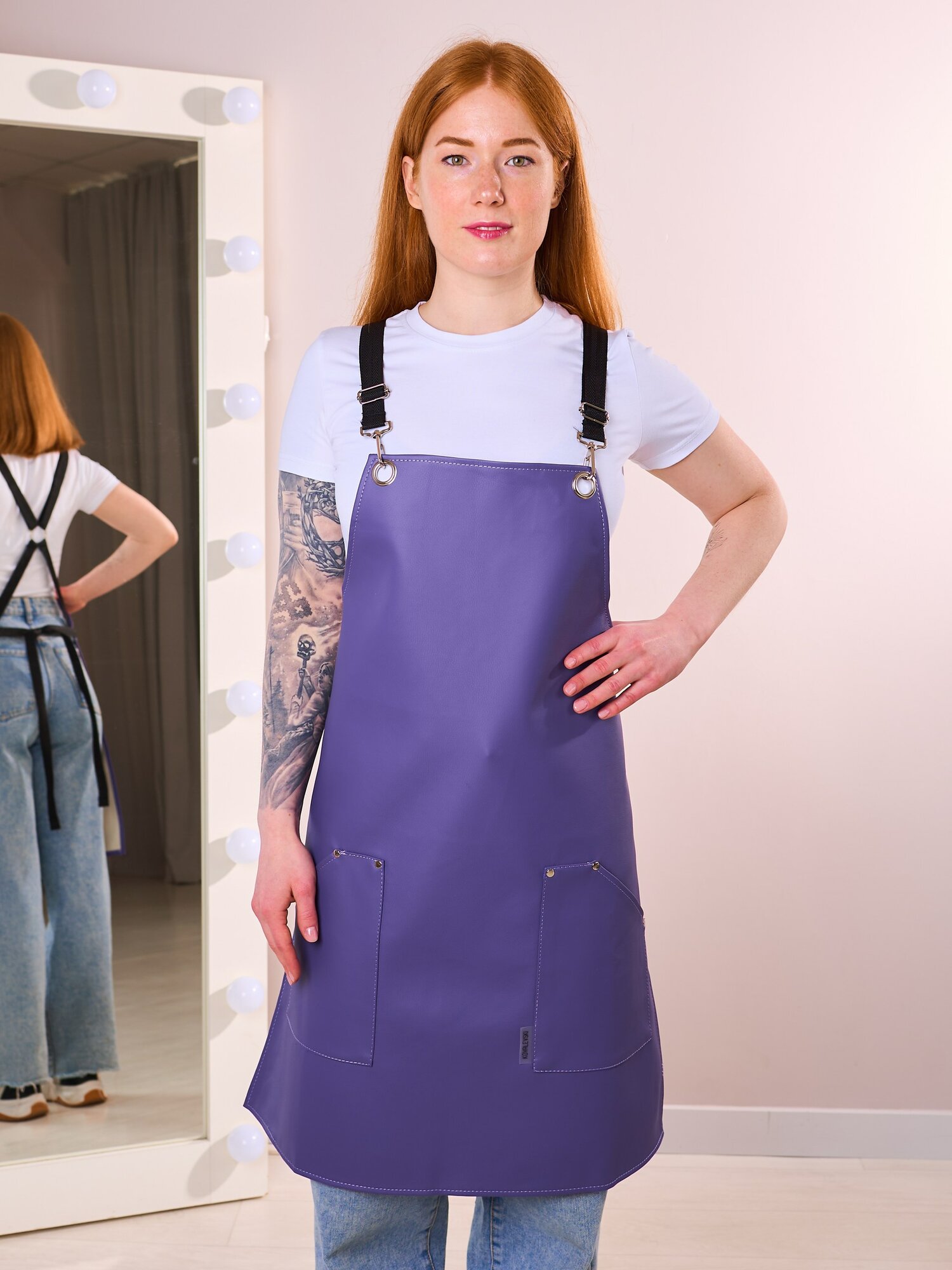 Фартук кухонный рабочий парикмахерский экокожа