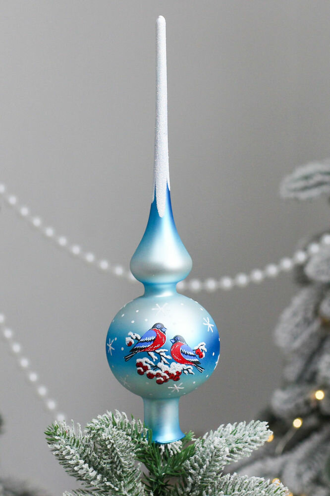 Елочная верхушка снегири, 275 мм, Елочка С1538