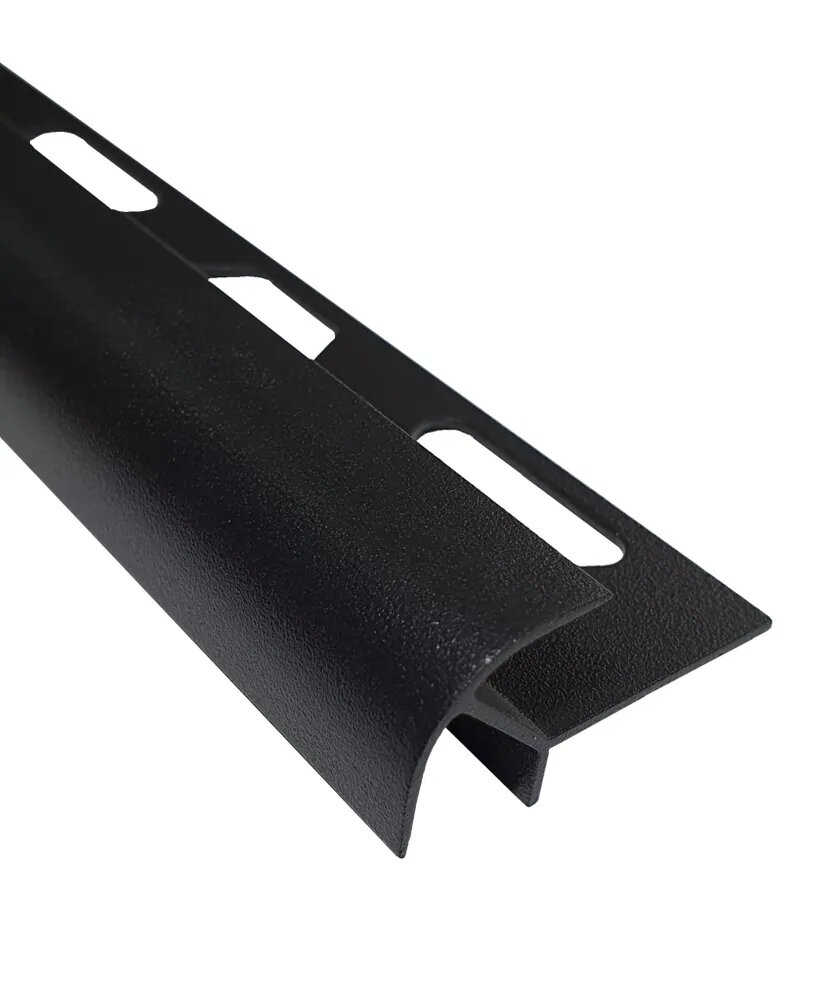 Профиль С-образный 2-х сторонний алюминиевый для плитки 10х10мм 2.7м Черный муар