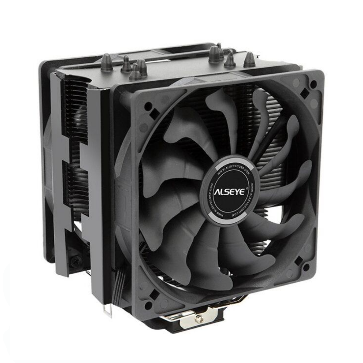Процессорный кулер ALSEYE S120D-B Universal, черный, 4-pin, 120мм