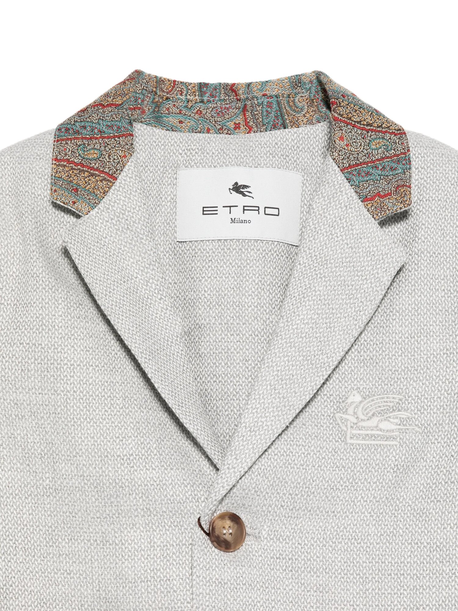 Пиджак ETRO Notched-lapel blazer, размер 4 года, серый — фото 1