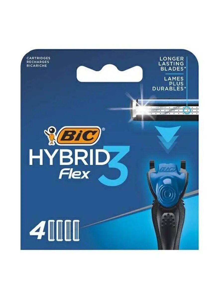 Кассеты для бритвенного станка Bic Flex 3 Hybrid
