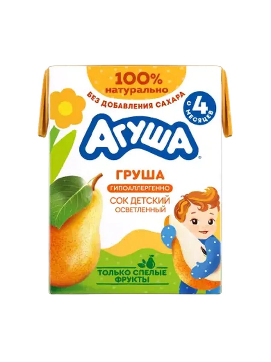 Агуша Сок груша осветленный 200мл