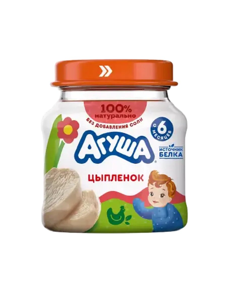 Агуша Пюре цыпленок 80г