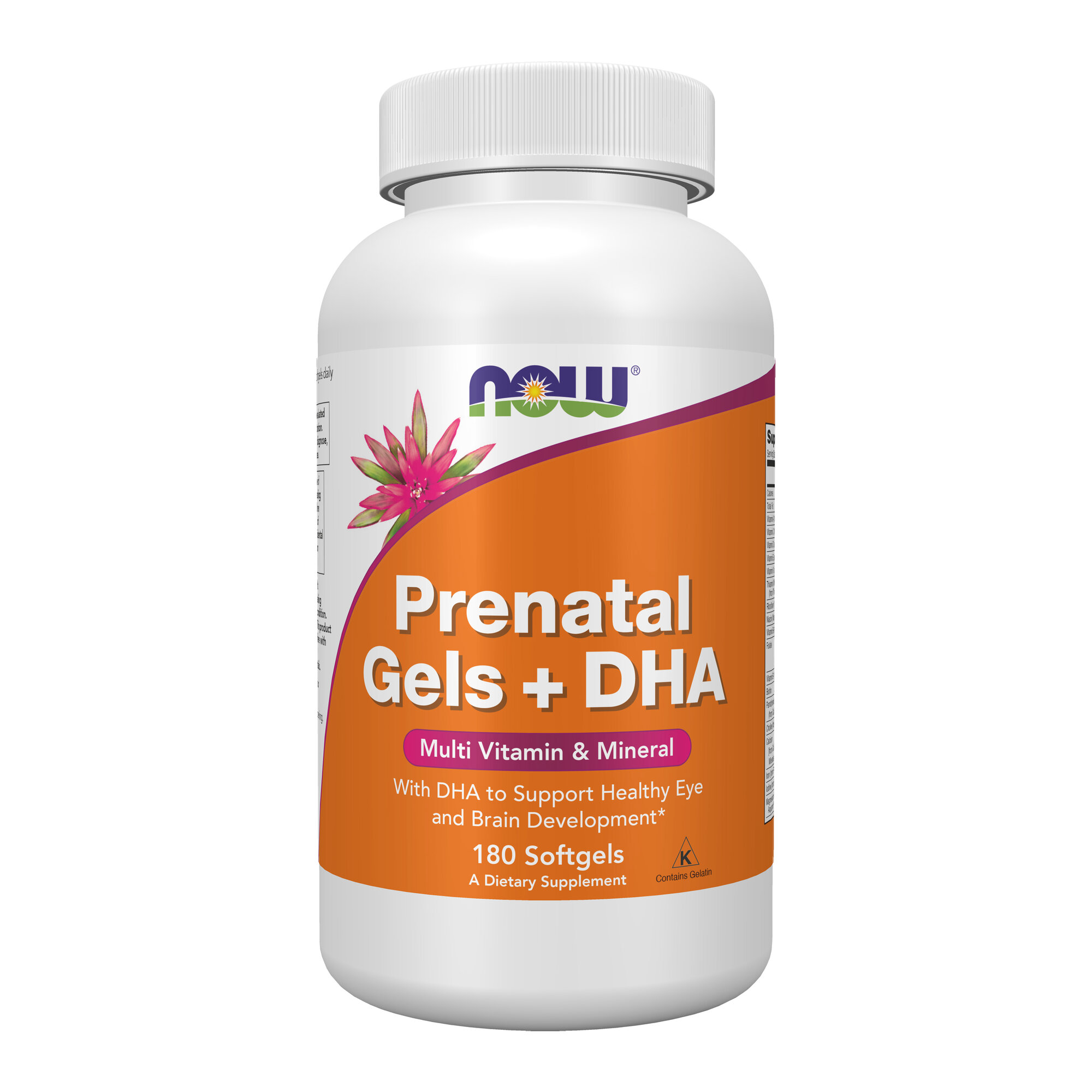 Витамины Now Foods "Prenatal", для женщин, с DHA, 350мл, 180капсул