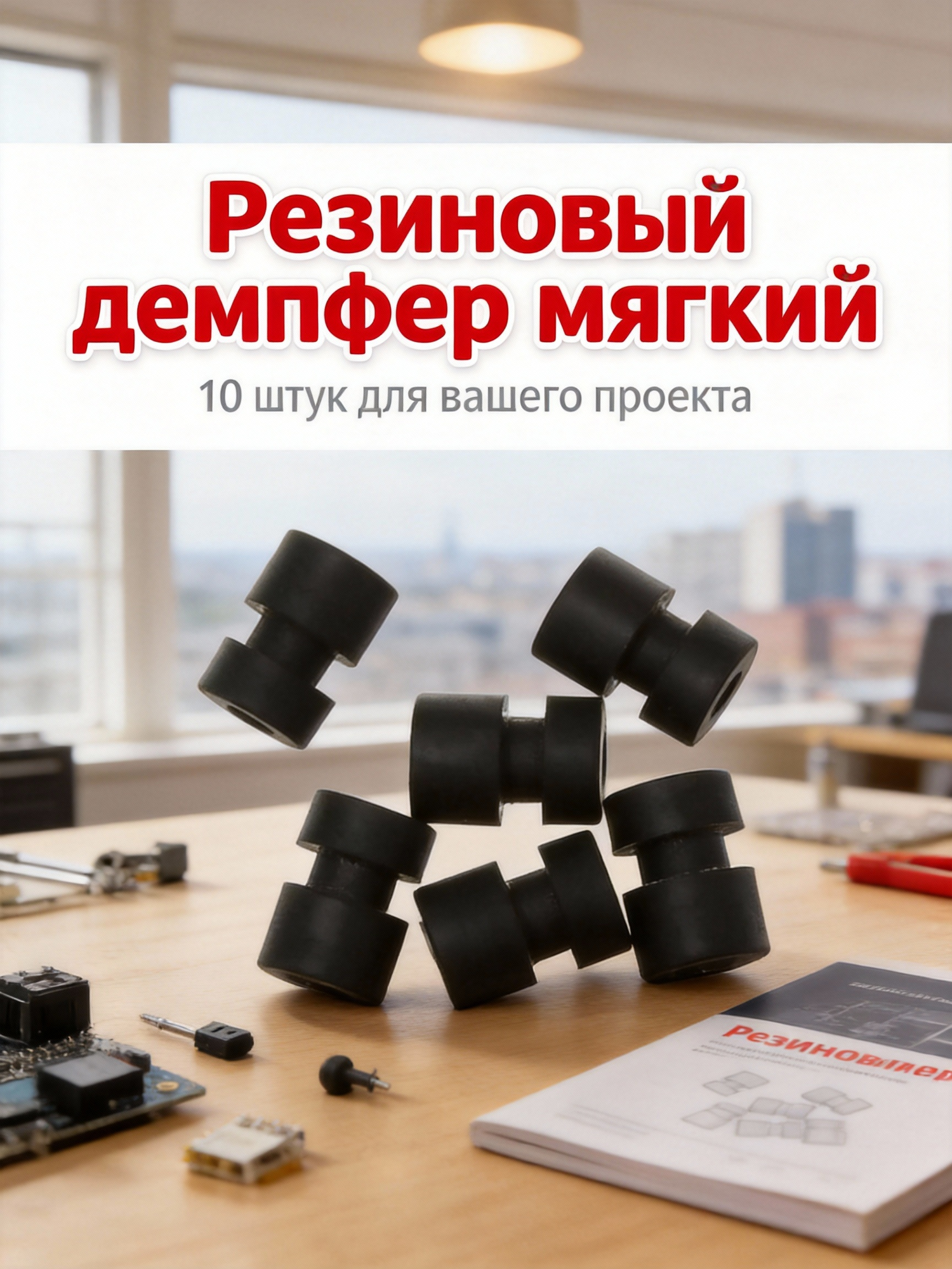 10 шт антивибрационные шарики из резины, демпферы с монтажным отверстием 2 мм и 3 мм для гашения вибрации, цвета черный синий красный фиолетовый желтый