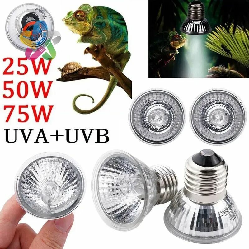 Лампа накаливания полного спектра для аквариума и террариума, UVA+UVB 3.0, солнечный свет для рептилий, черепах, улучшение аппетита и усвоения кальция, 25/50/75 Вт