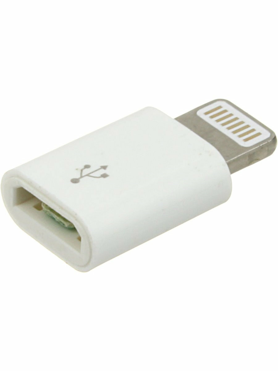 Переходник microUSB B(G)-Lightning 5 пластик