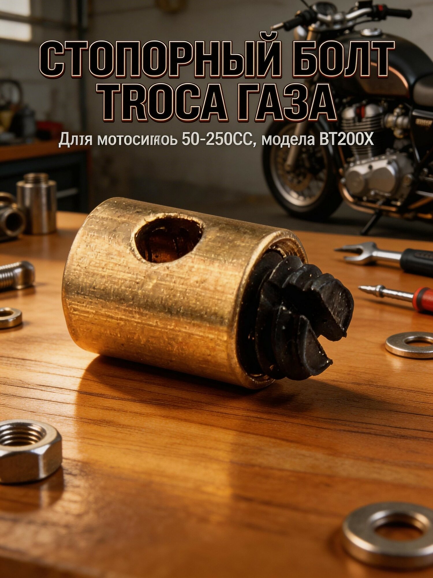 Стопорный болт троса газа для мотоцикла BT200X, запасная металлическая деталь 50CC-250CC размер 5x7 мм