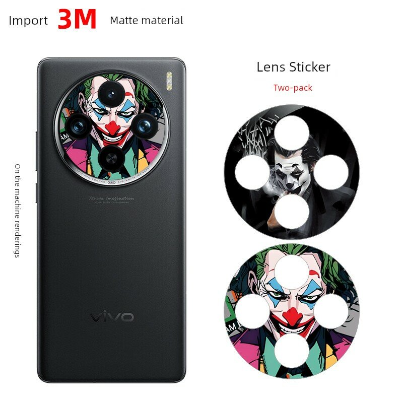 3M матовая наклейка для объектива Vivo X100 Ultra - дизайн Джокера защитная пленка