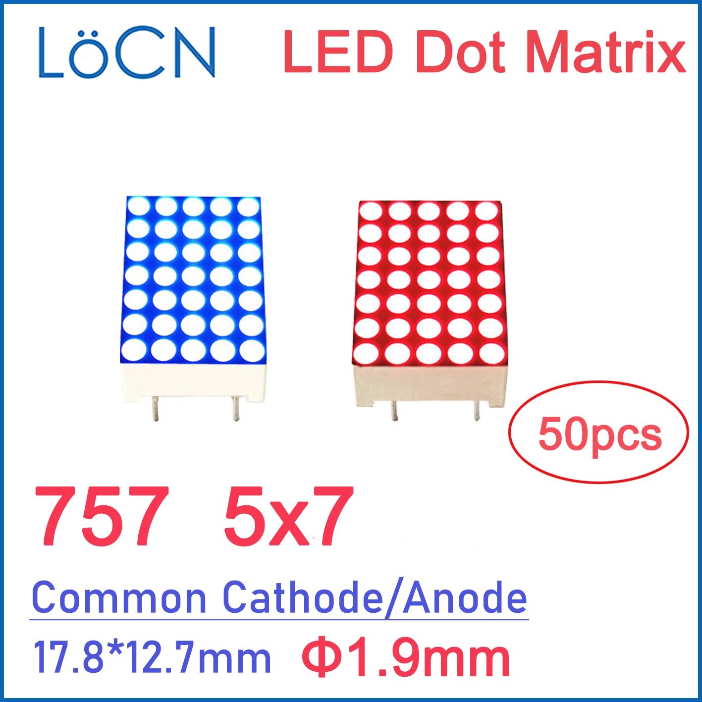 LoCN Светодиодный дисплей модуль Red Common Cathode