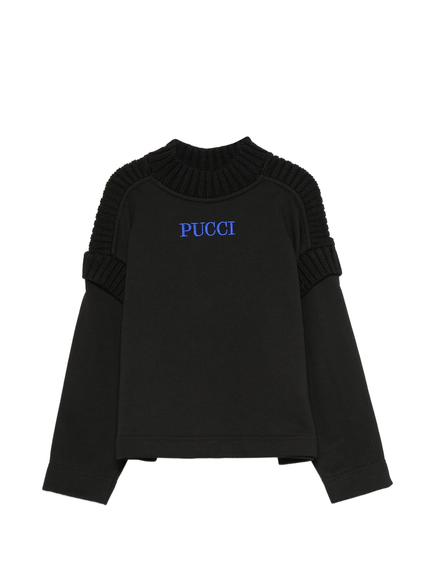Свитер Logo-embroidered ribbed-knit sweater