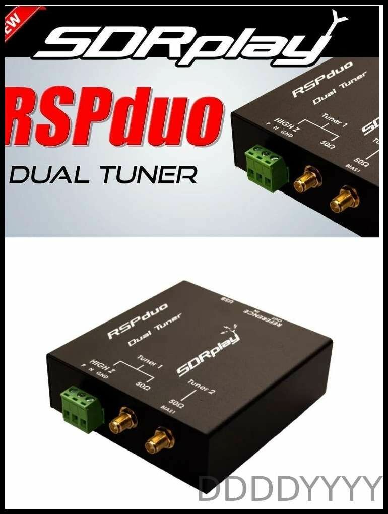 SDRplay RSPduo двухканальный SDR приёмник, полнорежимное программно-определяемое радио с функцией спектрального анализа 1kHz-2GHz