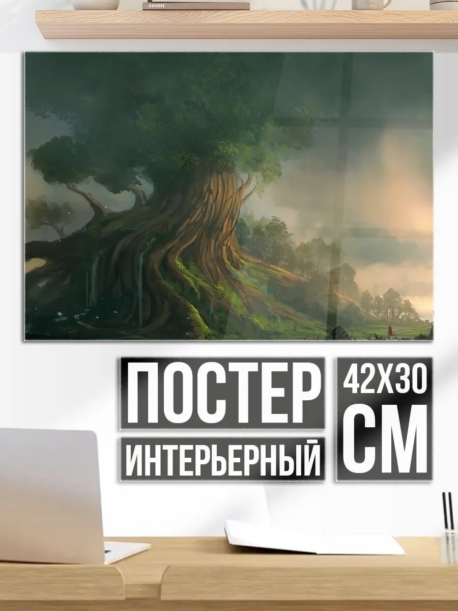 Плакат постер Древнее дерево