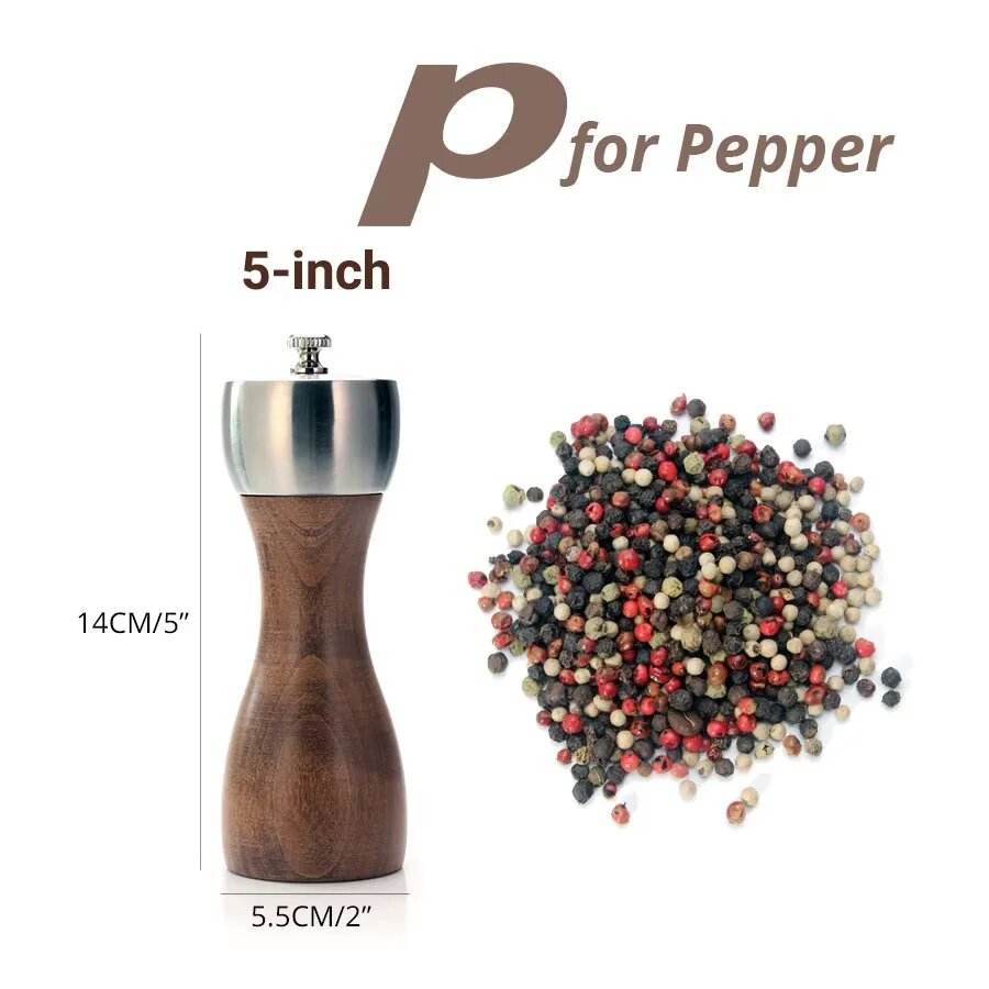 Мельница для соли и перца Leeseph Premium LSPM100808 5 inch for Pepper
