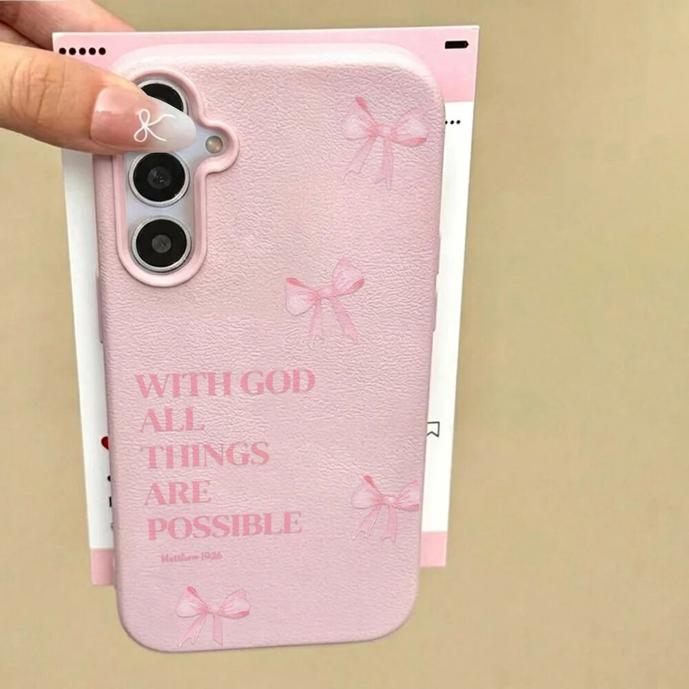 Чехол Samsung Galaxy A17 4G из мягкой кожи Pink IM49
