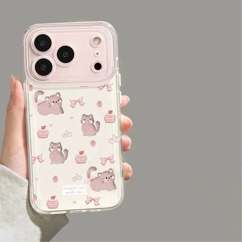 Чехол Air Case с рисунком кошек и собак для iPhone 17 18 Pro Max, iPhone Айфон СЕ (2022), Clear-XM