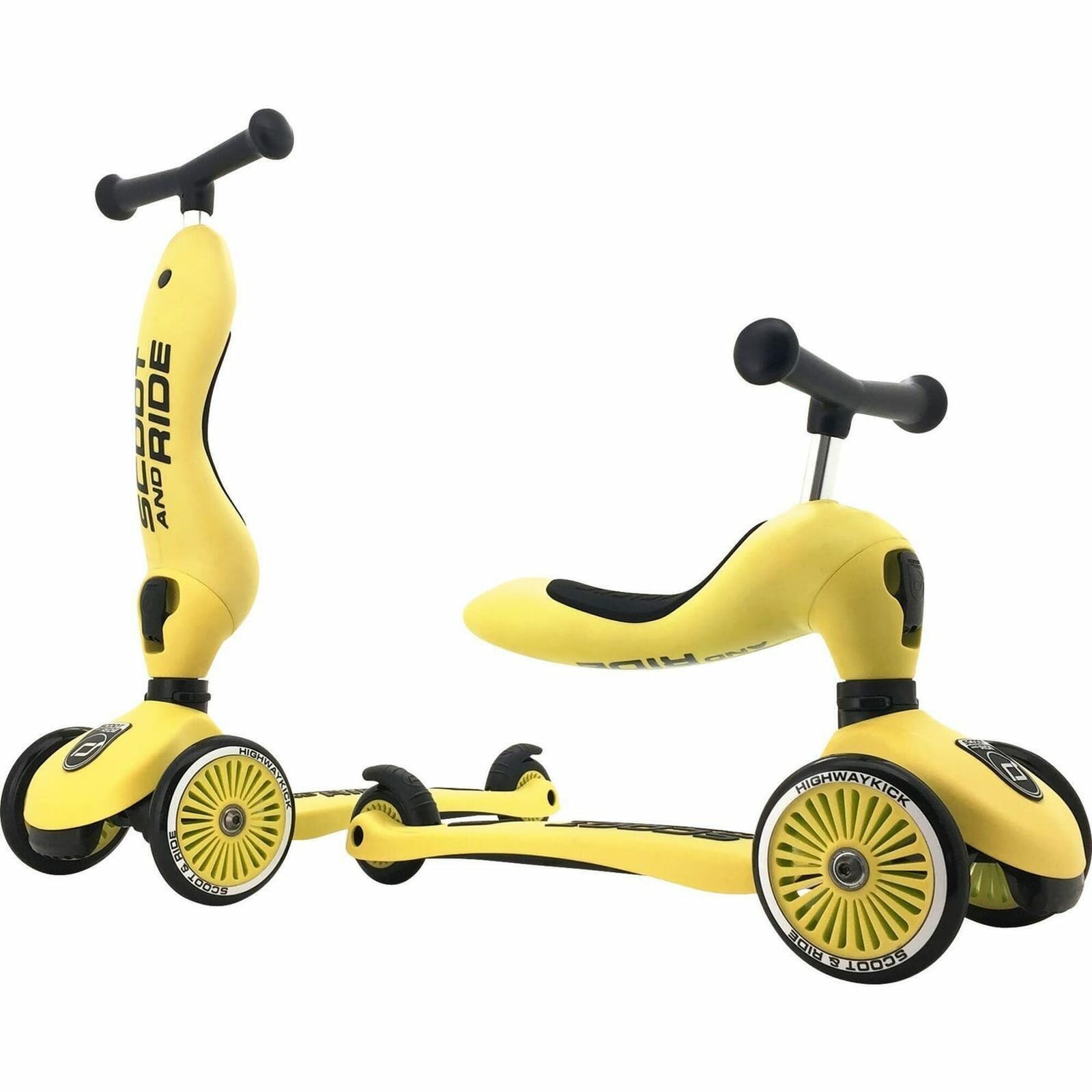 DECATHLON самокат Decathlon Highwaykick 1, черный/желтый
