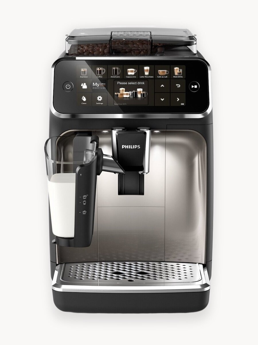 Кофемашина Philips EP5447/90 5400 Series LatteGo, черный/серый