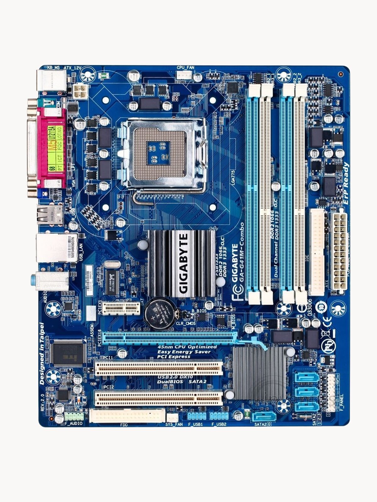 Материнская плата Gigabyte GA-G41M-COMBO (LGA775, microATX)