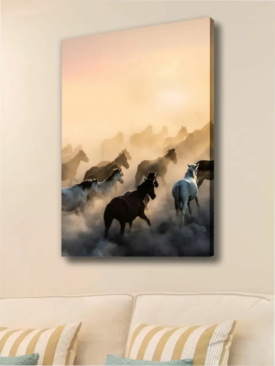 Картина Стадо в тумане интерьерная 30х40см 1шт.