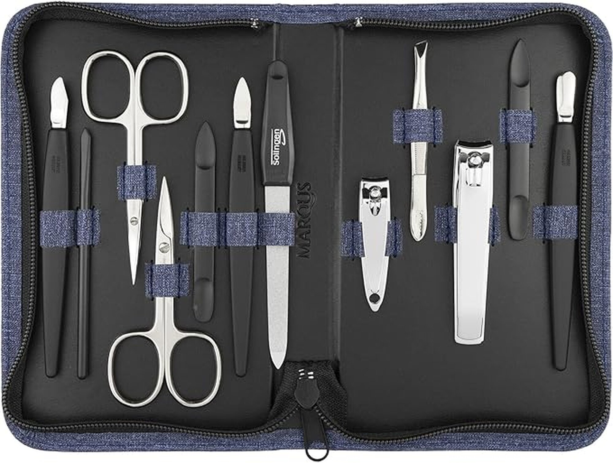 Маникюрный набор Solingen 12 эл. в футляре модель 300 цвет джинс