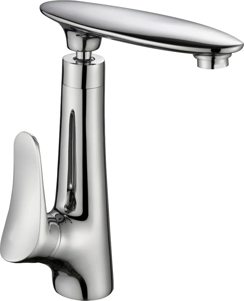 Смеситель для кухни Kaiser Modern 99233 с поворотным изливом, хром, глянцевый, однорычажный, латунный, с керамическим картриджем