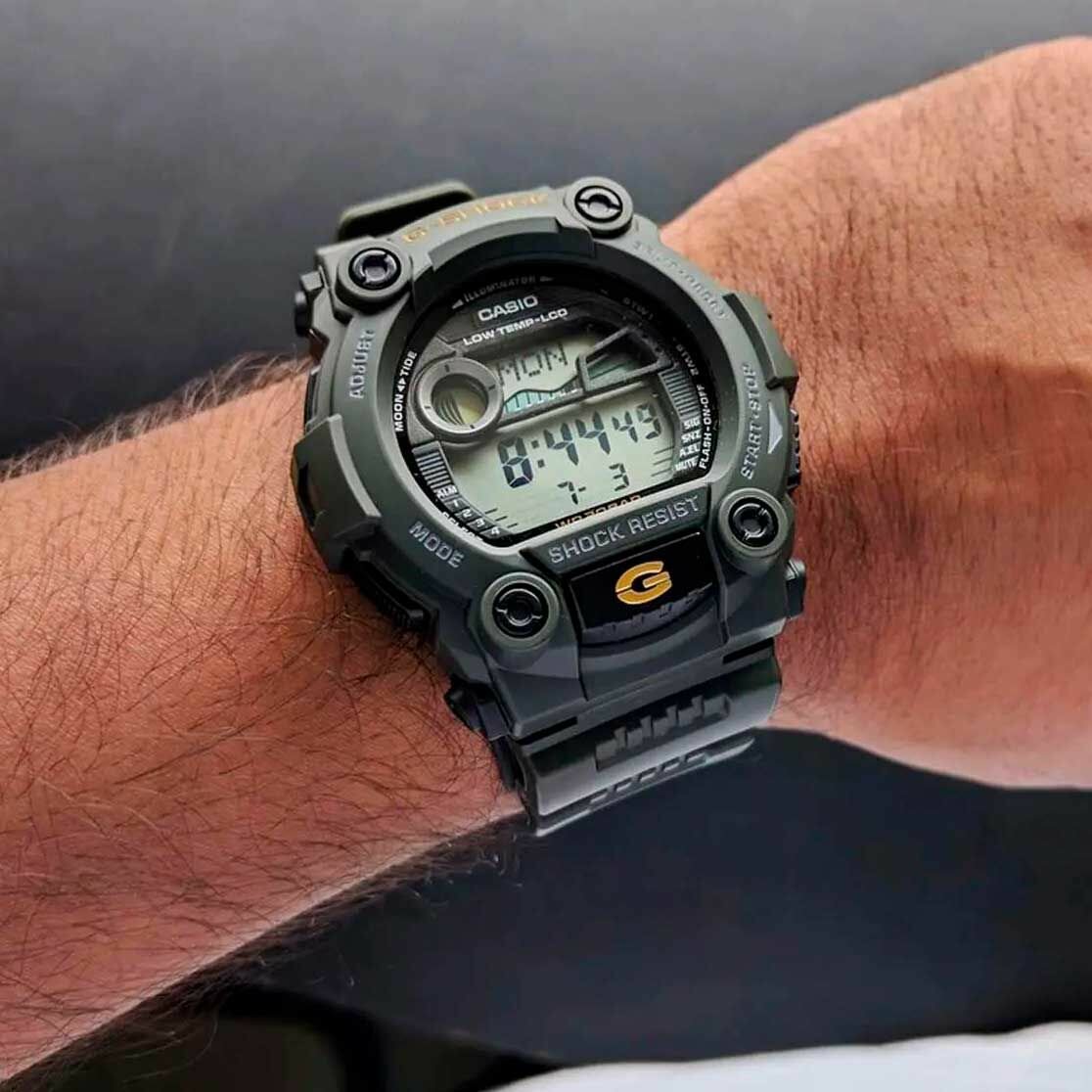 Наручные часы CASIO, хаки, зеленый — фото 1
