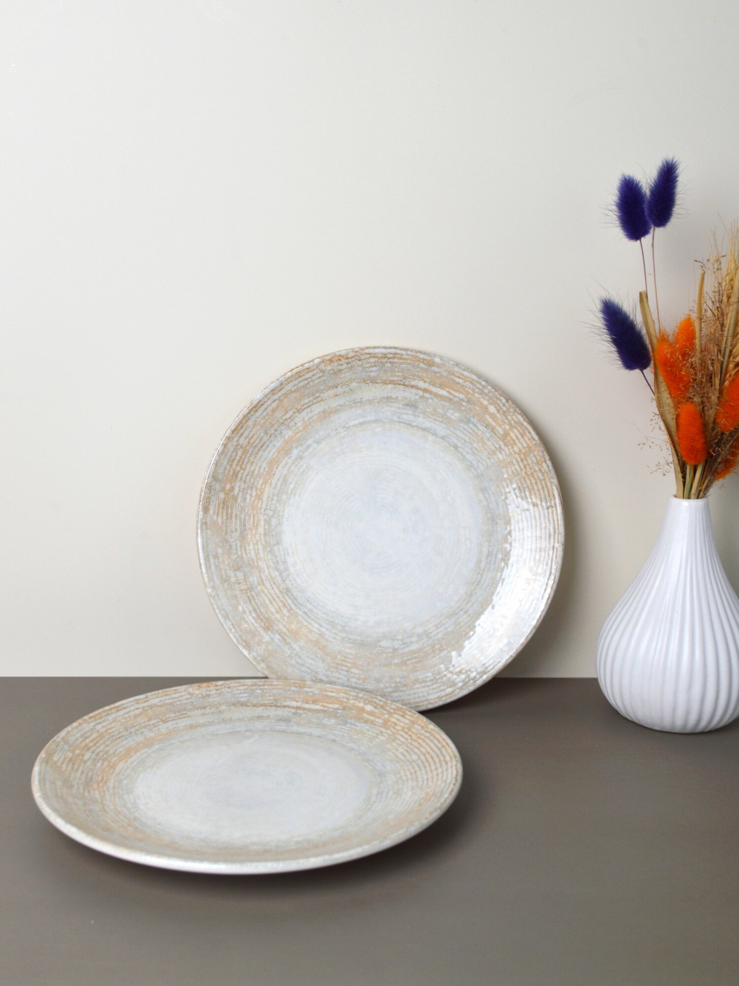 Набор тарелок 2 штуки, серия Patera, диаметр 21 см, фарфор, бежевый, Bonna