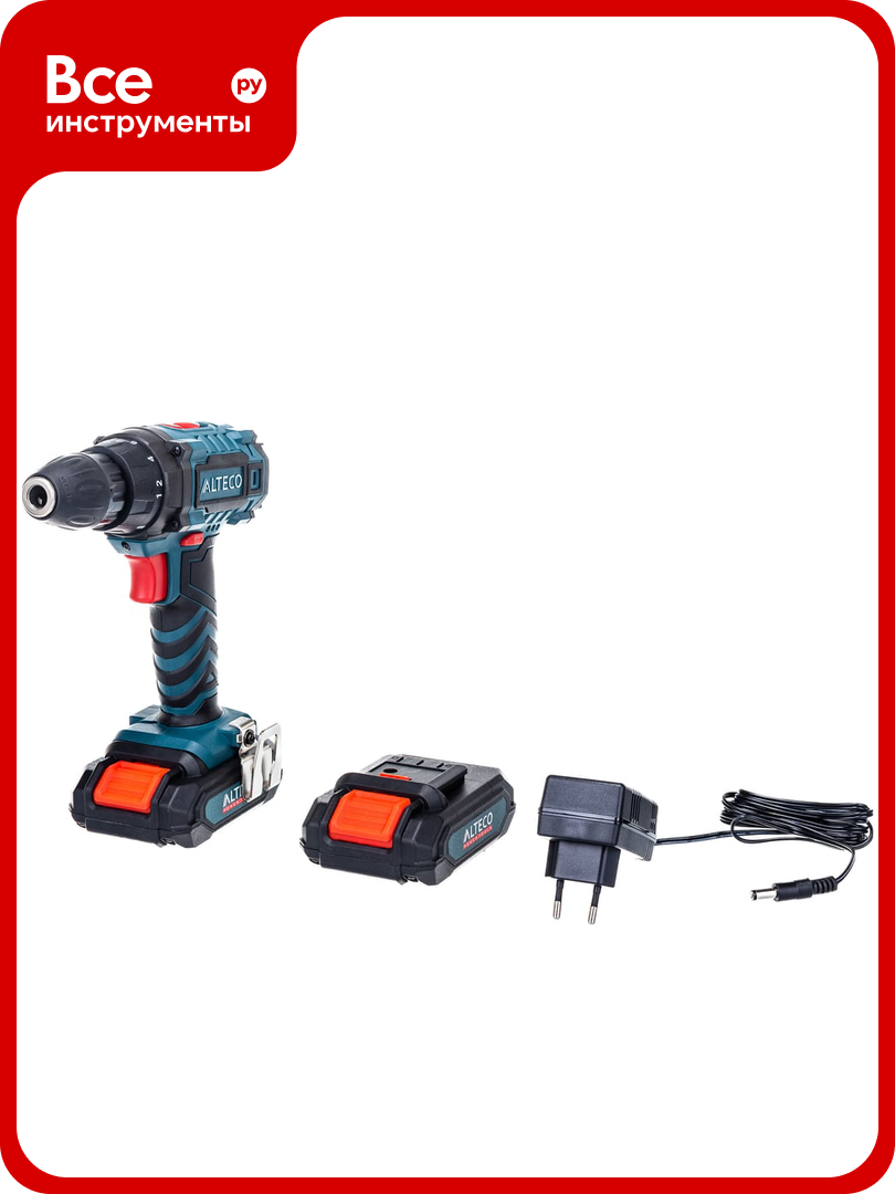 Аккумуляторная дрель-шуруповёрт Alteco CD 2110Li X2 30209