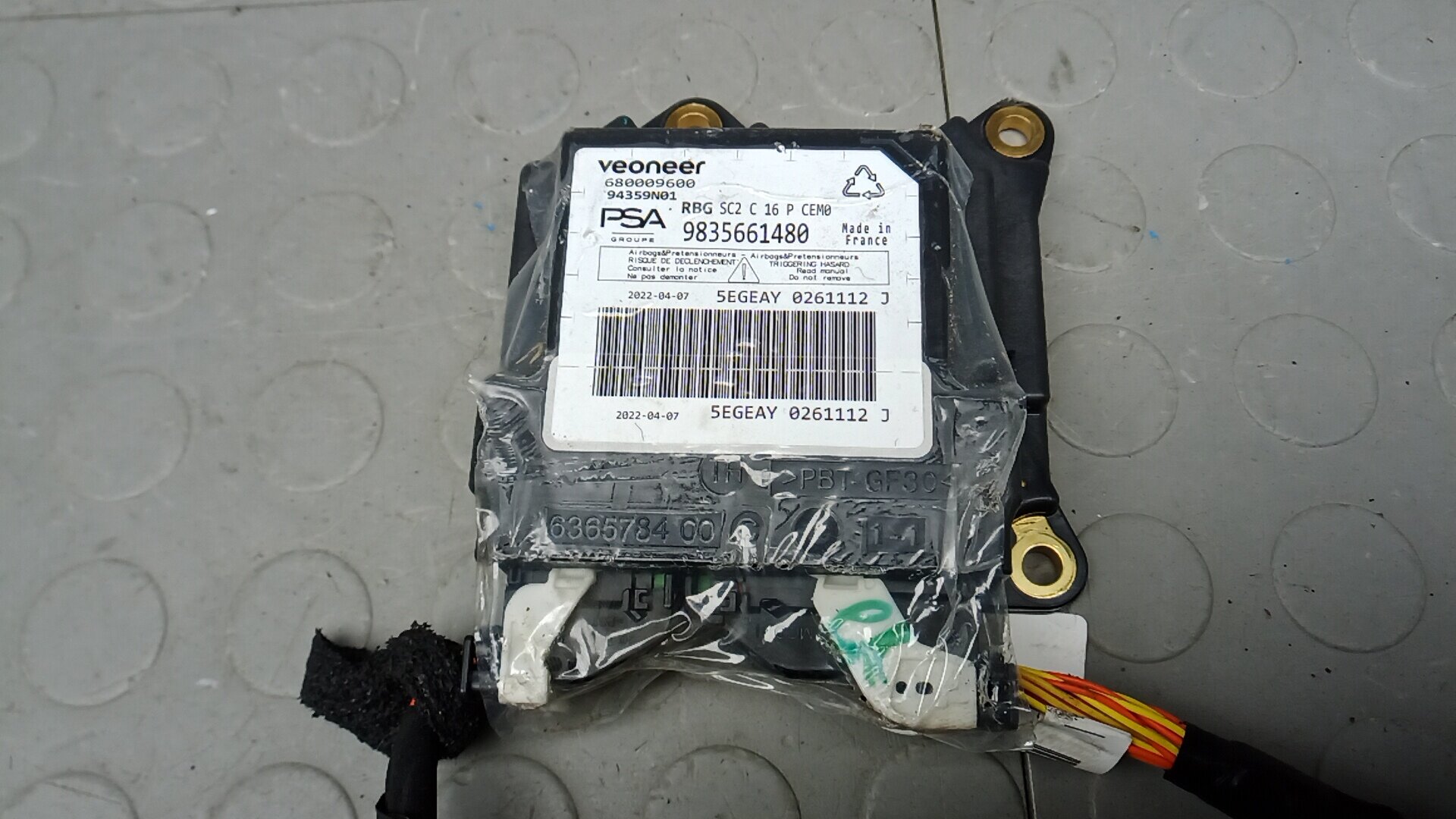 Блок управления airbag CITROEN C4 3, Номер 9835661480