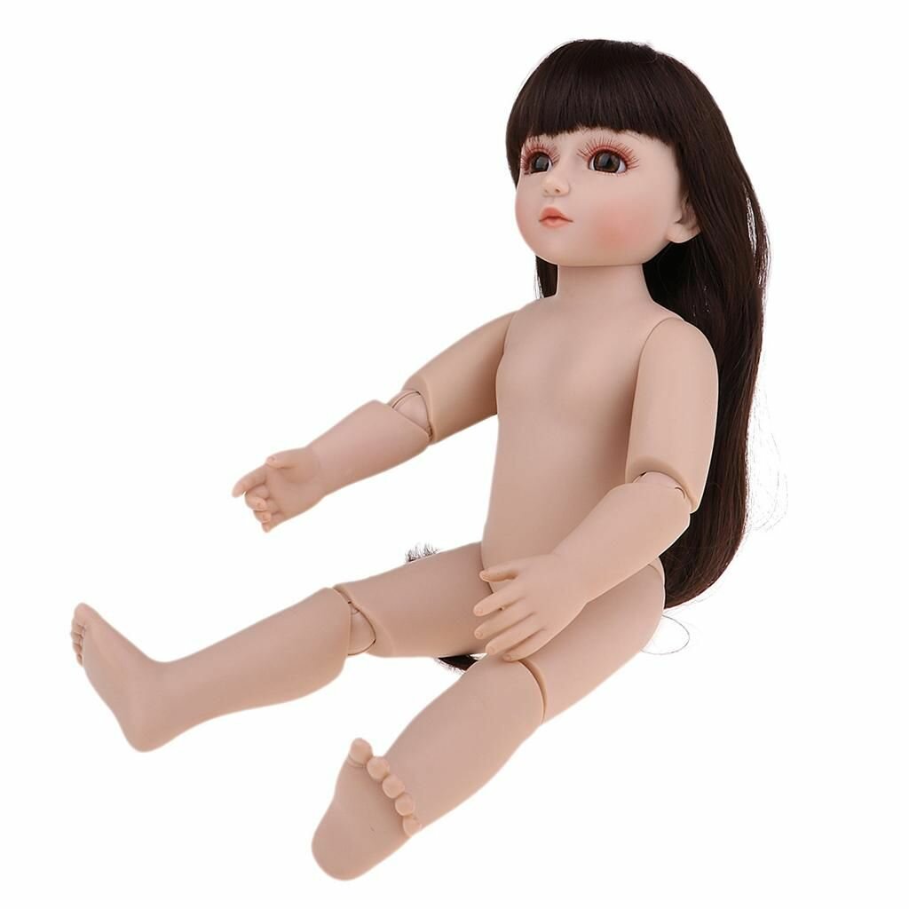 Кукла девочка 45 см, шарнирное тело, для кукол BJD, без одежды, пластик, реалистичная, для детей