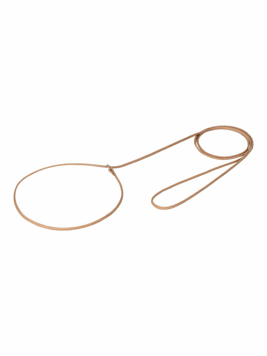 Поводок-удавка с кольцом для собак ZooOne, круглый, ширина 3 мм, длина 150 см (кэмел), 74-2392