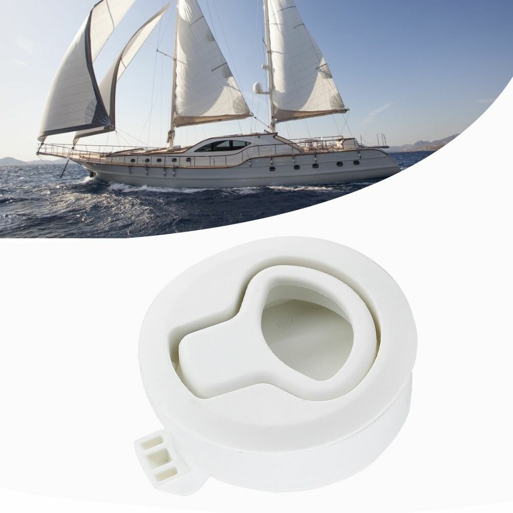 Белые пластиковые аксессуары защелки люка заподлицо, устойчивые к коррозии, для морской палубы лодки