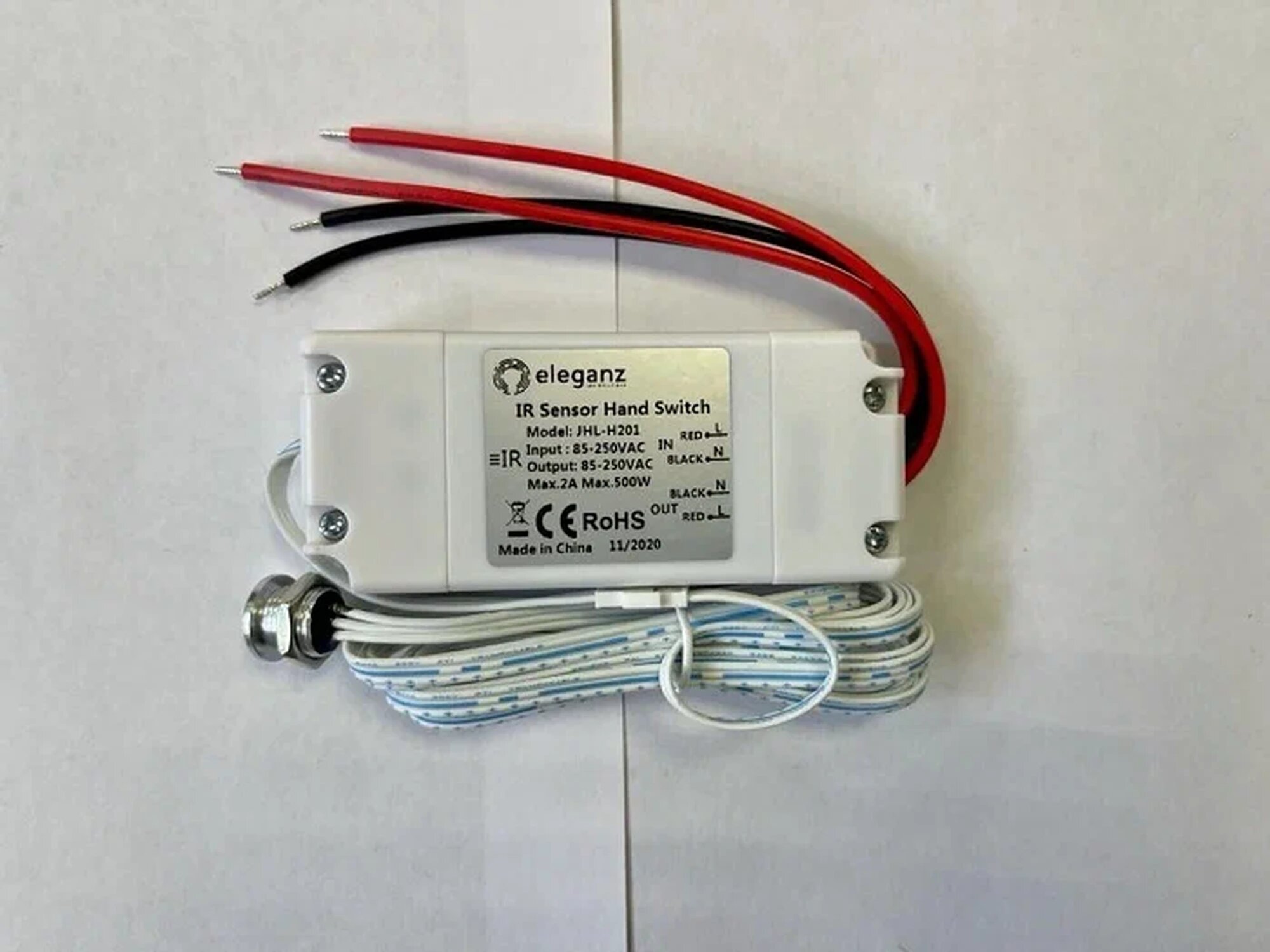 Сенсорный выключатель Eleganz 220В, встраиваемый, хромированный, IP20