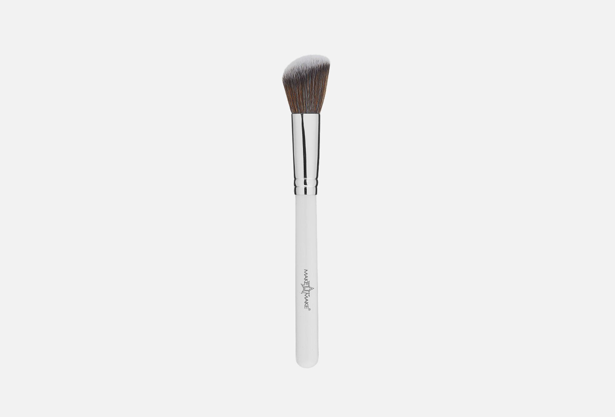 Скошенная кисть для румян скульптора бронзера и коррекции лица MAKE U MAKE Beveled brush for blush 16 г