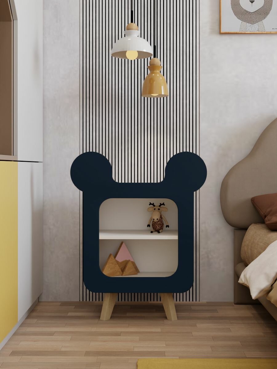 Детская тумба для игрушек Мышь монумент 40*25*40 см/50*65 см